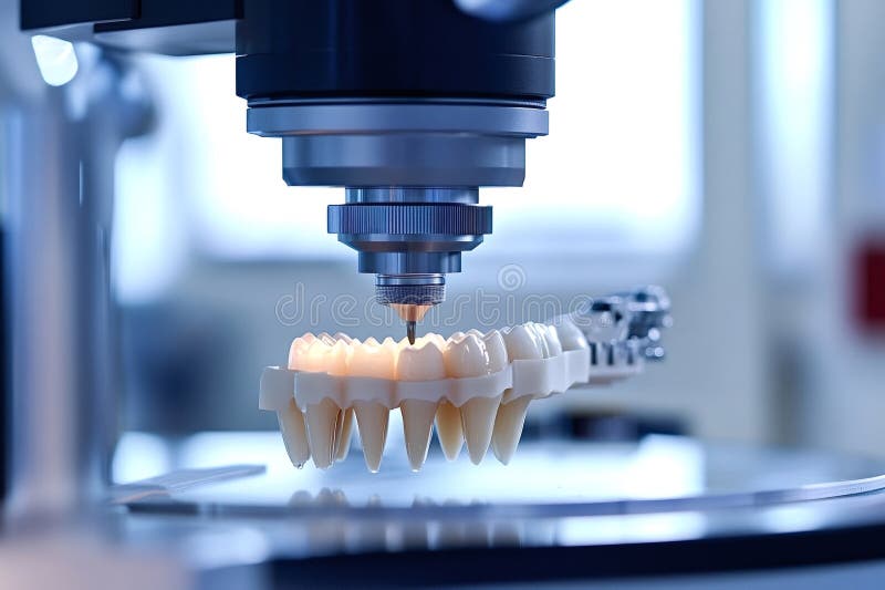 Dental Milling Machine Carving Denture in a Lab Stock Photo - Image of ...