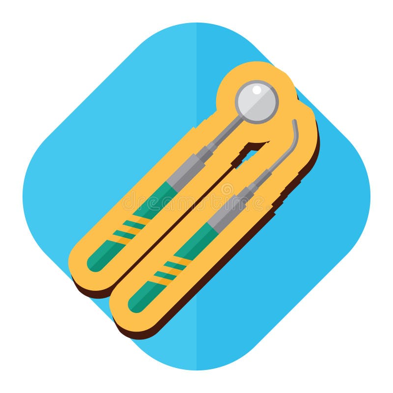 Dental Mirror and Probe. Vector Illustration Decorative Design Stock ...