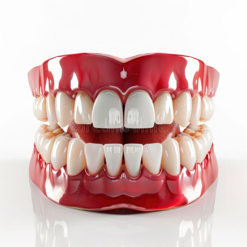 Dental Model of Human Teeth and Gums. Generative Ai Stock Illustration ...