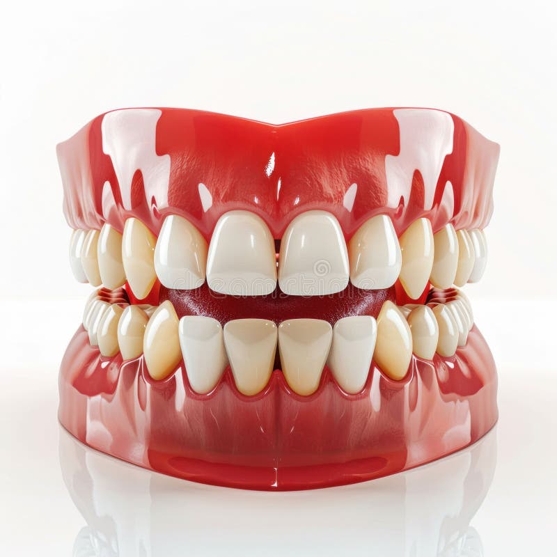 Dental Model of Human Teeth and Gums. Generative Ai Stock Illustration ...