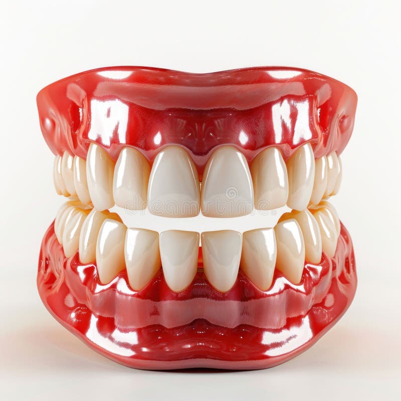 Dental Model of Human Teeth and Gums. Generative Ai Stock Illustration ...