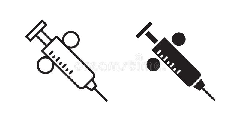 Dental Needle Thin Line Vector Icon Set Stock Vector - Illustration of ...