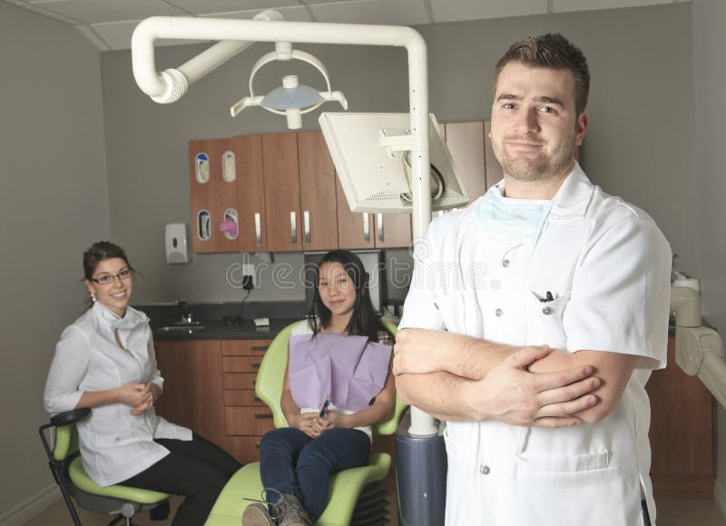 A Dental Office with Employee and Client Stock Image - Image of ...