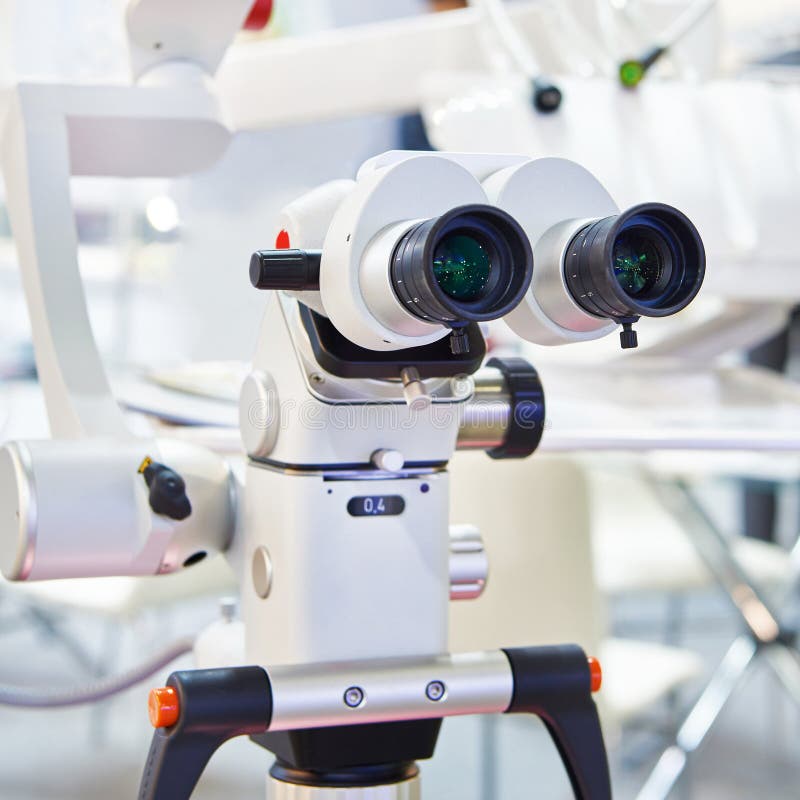 Operating Microscope Close-up. Sterile Operating Room in a Veterinary ...