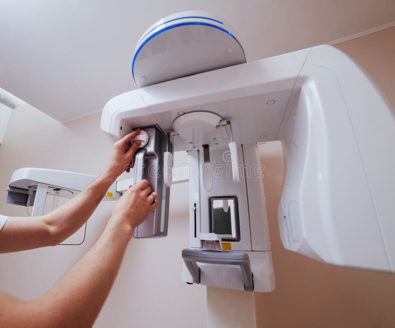 Dental Panoramic Radiographer Equipment. Dental Office. Modern ...