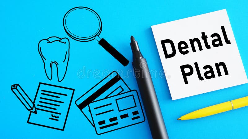 Dental Plan is Shown Using the Text Stock Image - Image of mouth, money ...