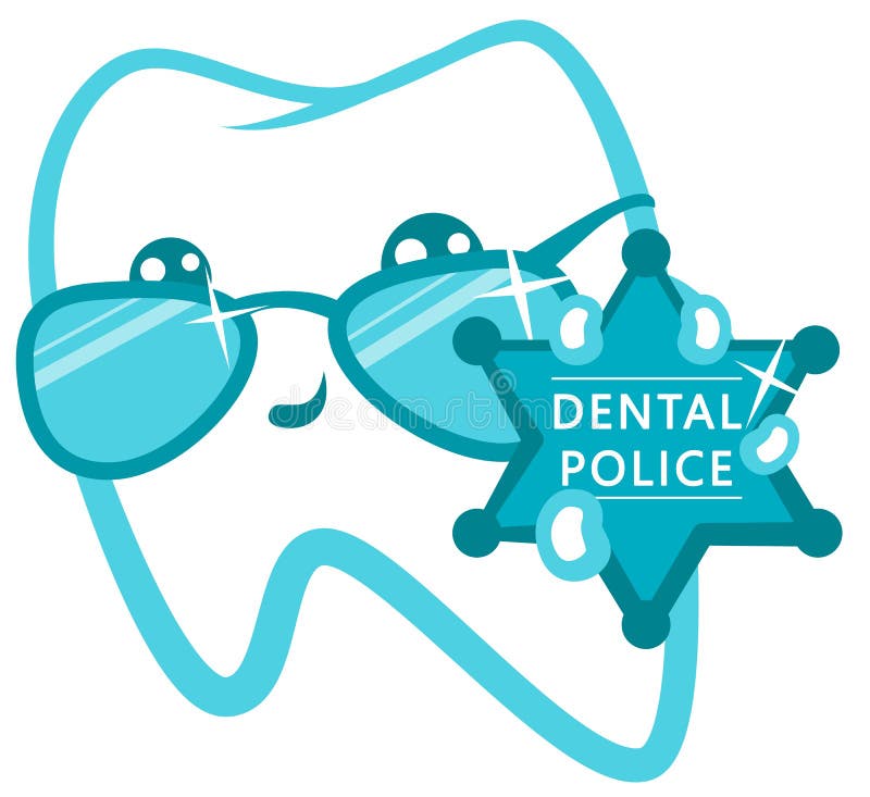 Dental Police. Cop with a Badge Stock Vector - Illustration of dental ...