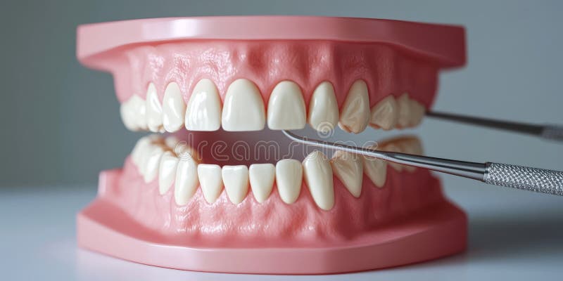 Dental Practice - Teeth Model Stock Photo - Image of professional ...
