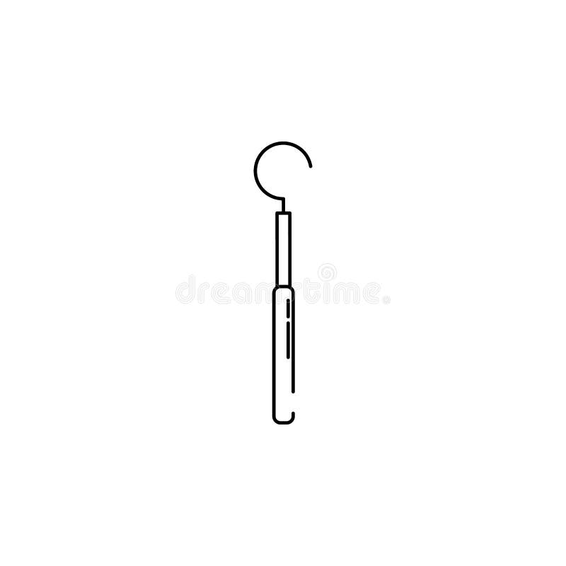Dental Probe Icon. Detailed Set of Dental Outline Line Icons. Premium ...