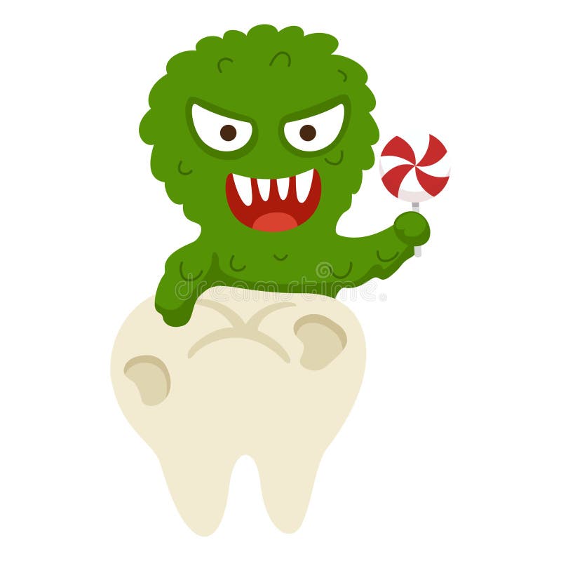 Dental Problem.teeth with Bacteria Stock Vector - Illustration of ...
