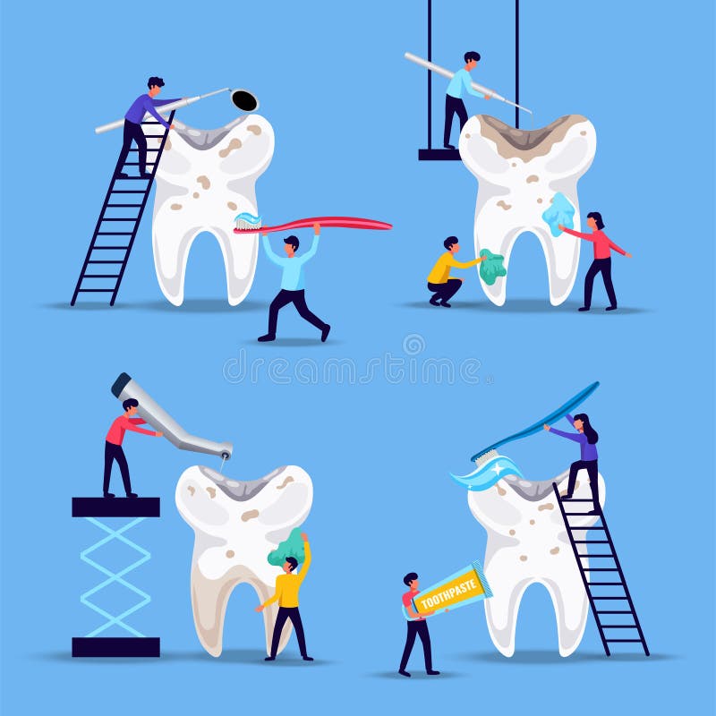 Dental Problems Treatment Concept Stock Vector - Illustration of ...