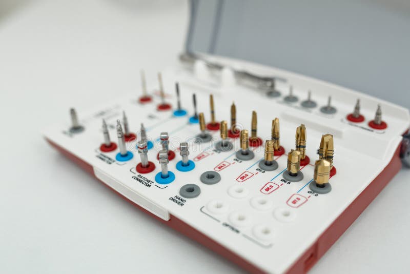 Dental Prosthetics Tools Kit on White Background Stock Image - Image of ...