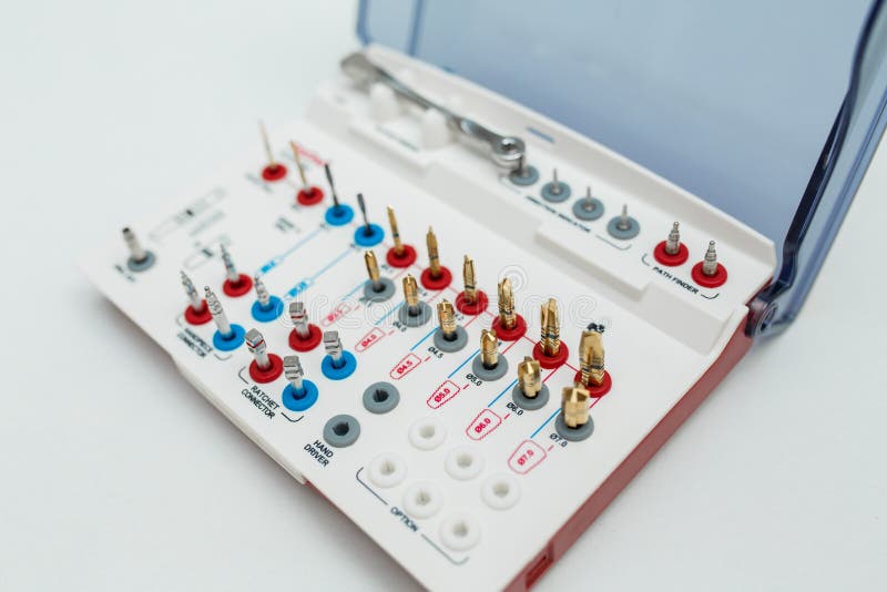 Dental Prosthetics Tools Kit on White Background Stock Image - Image of ...