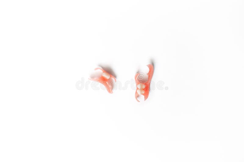 Dental Prosthetics on a White Background. Dentures. Dentistry ...