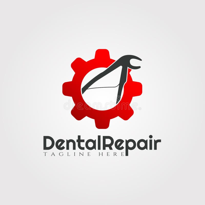 Dental Repair Vector Logo Design,human Tooth Icon Stock Vector ...