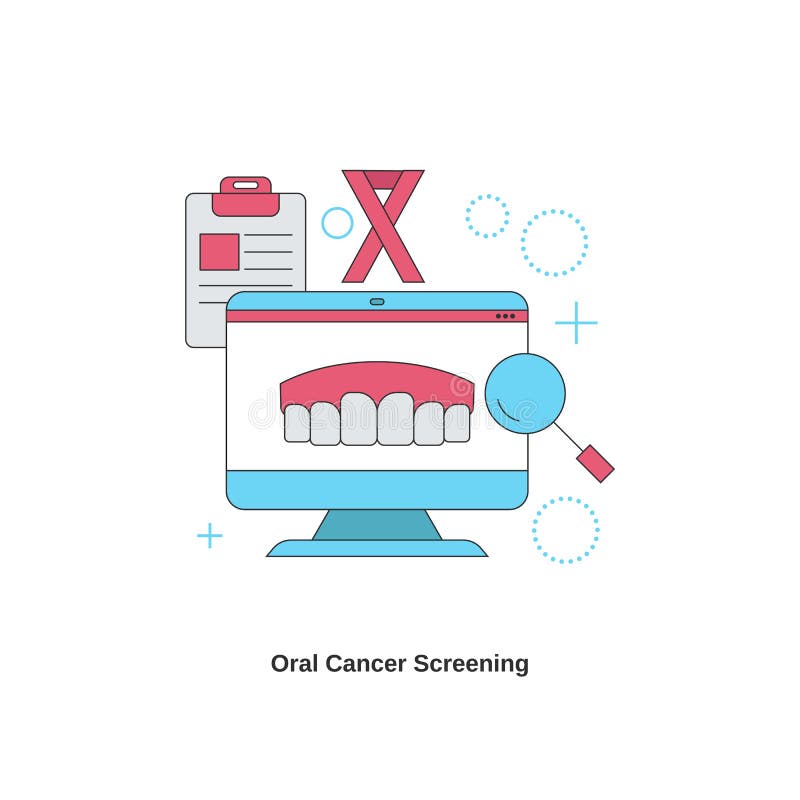 Cancer Screening. Blue Stamp - Vector Illustration Stock Vector ...