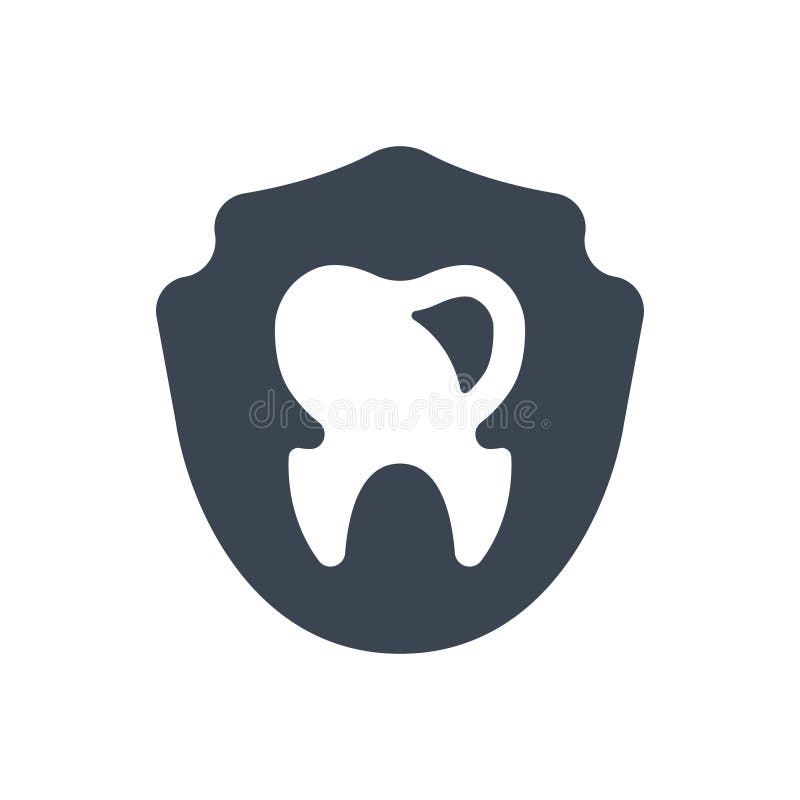 Dental shield icon stock vector. Illustration of illustrations - 254772258
