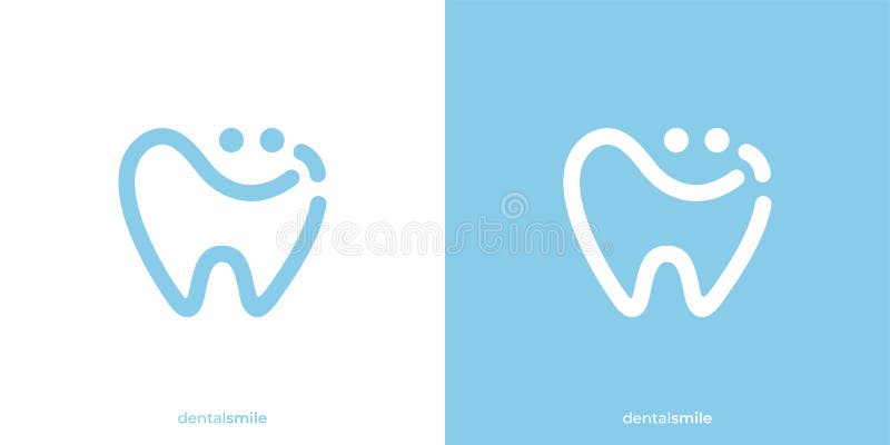 Simple Dental Smile Logo. Teeth and Smiling Face Icon Graphic Stock ...