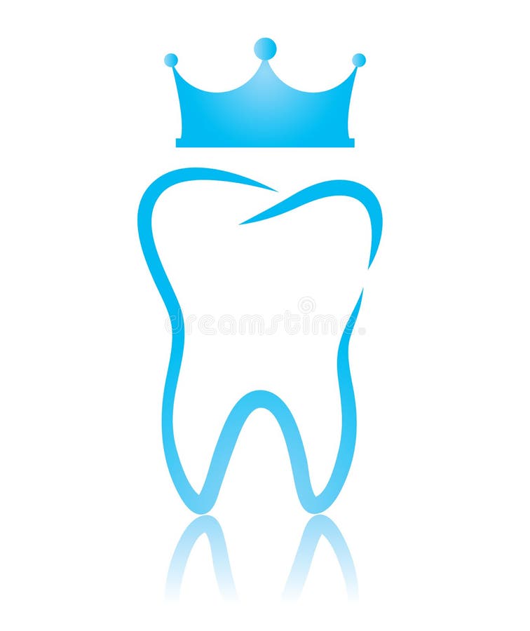 A Dental Symbol Tooth, a King Tooth Stock Vector - Illustration of ...