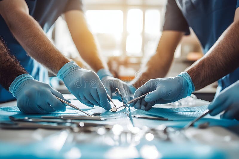 Dental Teamwork: Precision & Care Stock Illustration - Illustration of ...