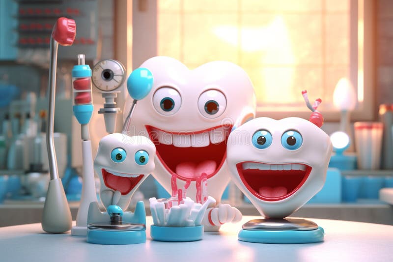 Dental Team Promoting Oral Hygiene and Stock Illustration ...