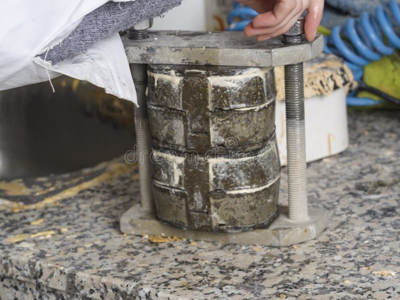 Dental Technician is Working with a Dental Flask of a Complete U Stock ...
