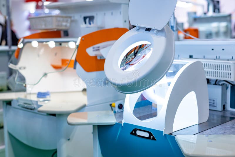 Dental Tools and Equipment. Exposition at the Exhibition of the Dental ...