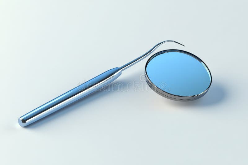 Dental Tools Including a Mirror and Explorer Used in Oral Examinations ...