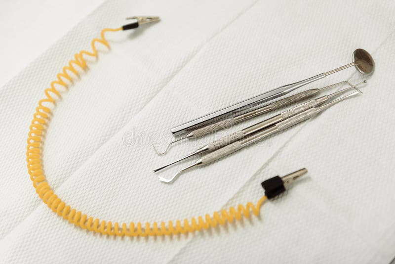 Dental Tools for Operating Client Stock Image - Image of pinafore ...