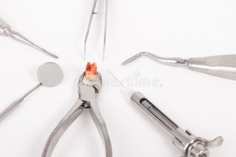 Dental Tools and Remove Tooth Stock Image - Image of dentist, medical ...