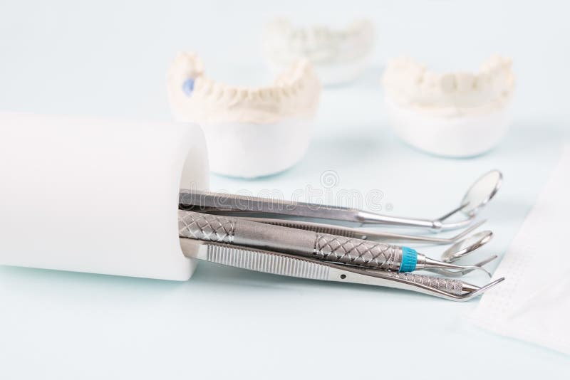Dental tools and retainer. stock photo. Image of dentistry - 116049066
