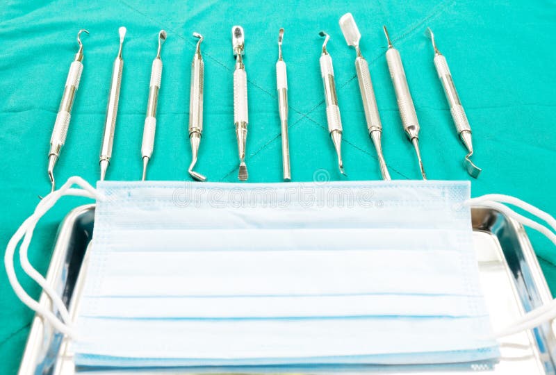 Dental tools surgical kit. stock photo. Image of steel - 107657904