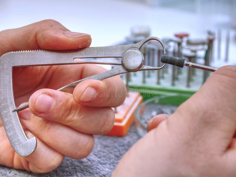 Dental Tools on Th Table in Laboratory. Orthodontic Technician Stock ...
