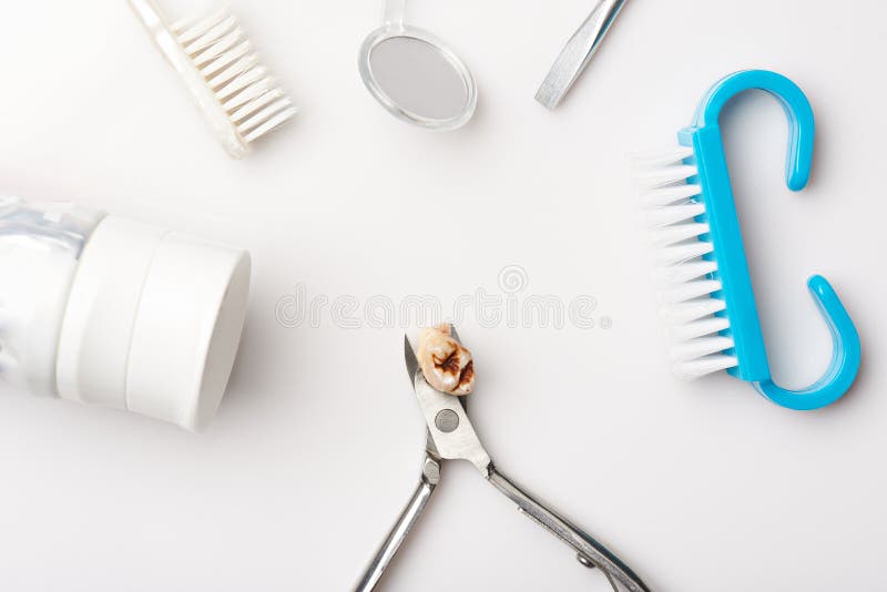 Dental tools with teeth stock image. Image of health - 84088769