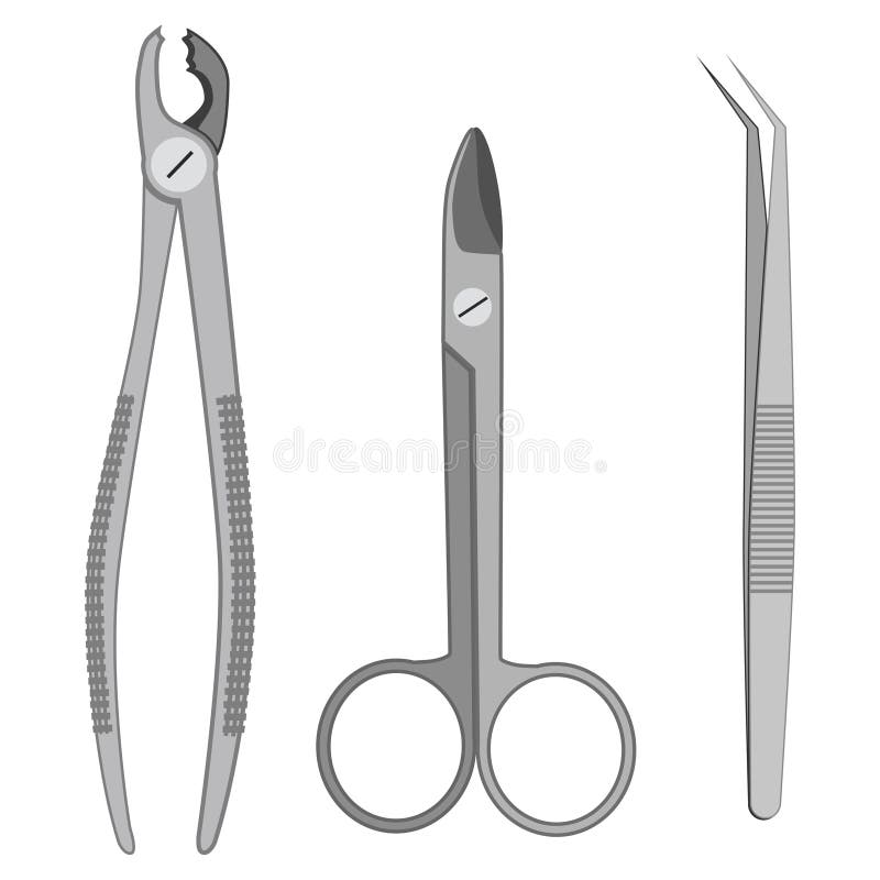 Dental Tools Vector Icon Set Stock Vector - Illustration of dentistry ...