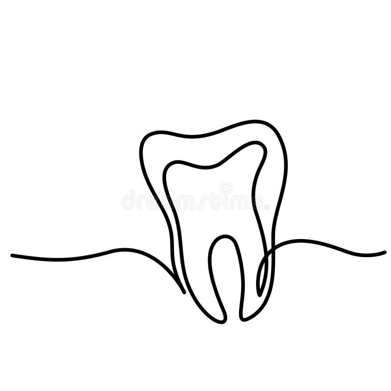 Tooth One Line Stock Illustrations – 578 Tooth One Line Stock ...