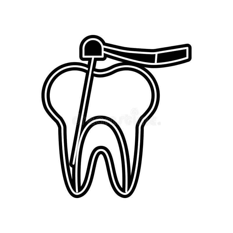 Dental Ultraviolet Curing Light Tool Icon. Stomatology Sign. Dental ...