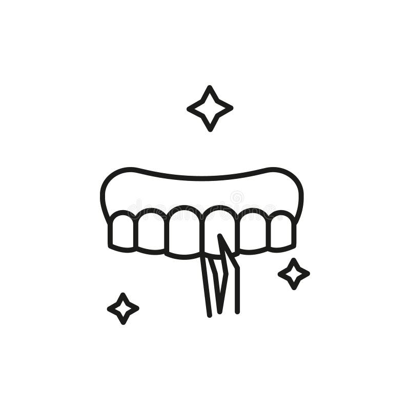 Dental Veneer Icon Flat Line Symbol Set Stock Illustration - Illustration of porcelain, cosmetic ...