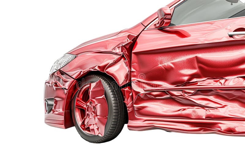 Dented Car on Transparent Background Stock Illustration - Illustration ...