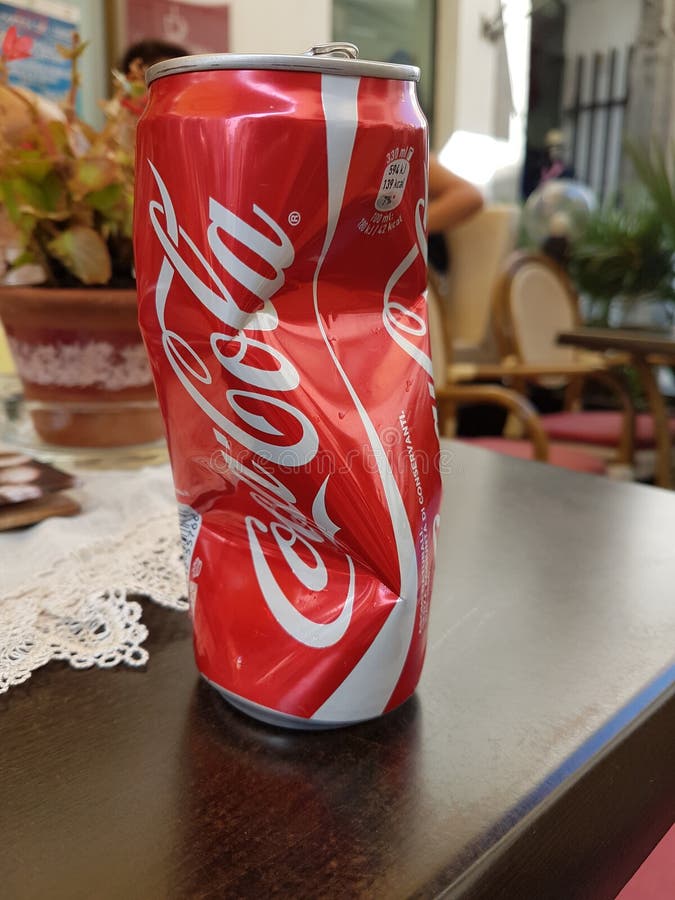 Dented Coca.Cola editorial photography. Image of summer - 85258697