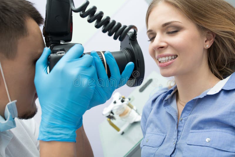 Dentist with Camera and Patient Stock Image - Image of orthodontic ...