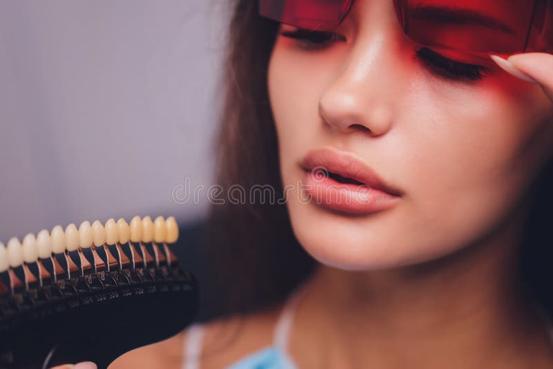 Bleaching Shade Guide Before After Bleaching Only Stock Photo - Image ...