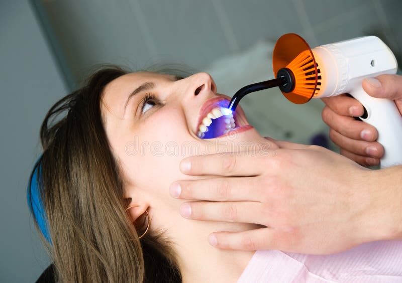 Dentist Curing the Patient S Teeth Stock Image - Image of hospital ...