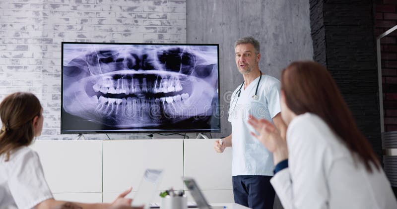 Dentist Doctors Looking at Teeth Xray Stock Image - Image of xray ...