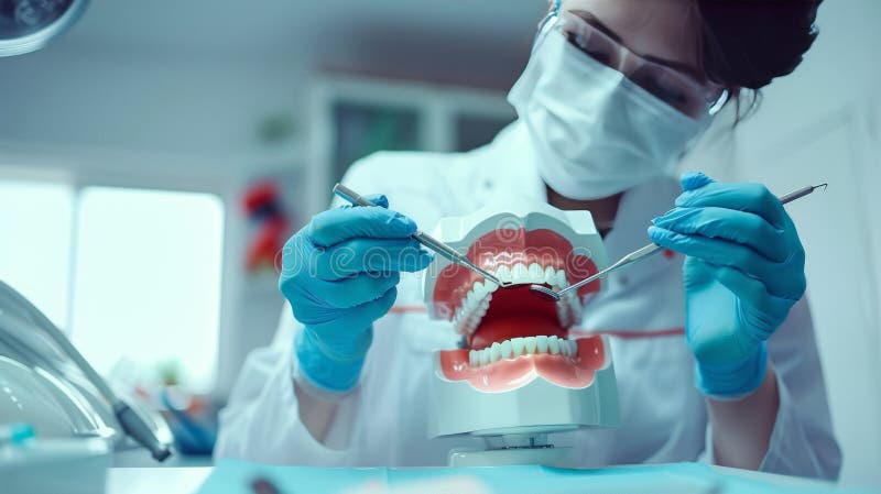 A Dentist Learning How To Guide Patients in Effective Tooth-Brushing ...