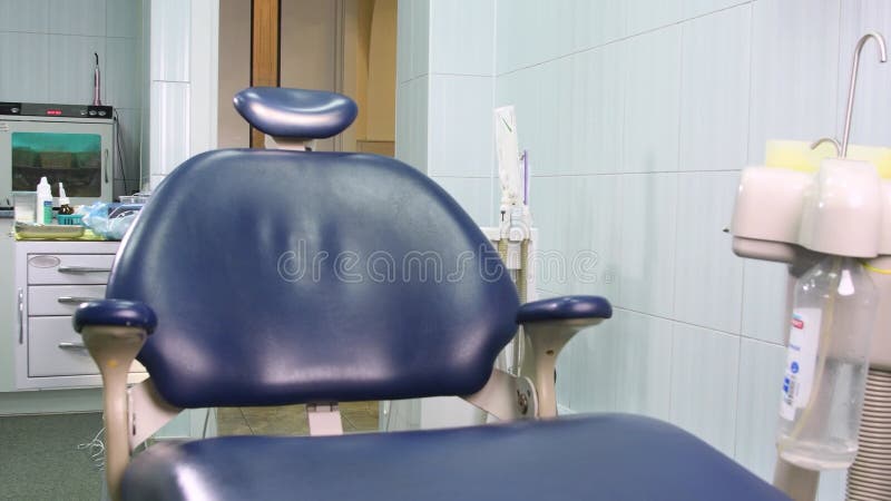 Dentist Office with Green Screen on Monitor and Dental Tools Stock ...