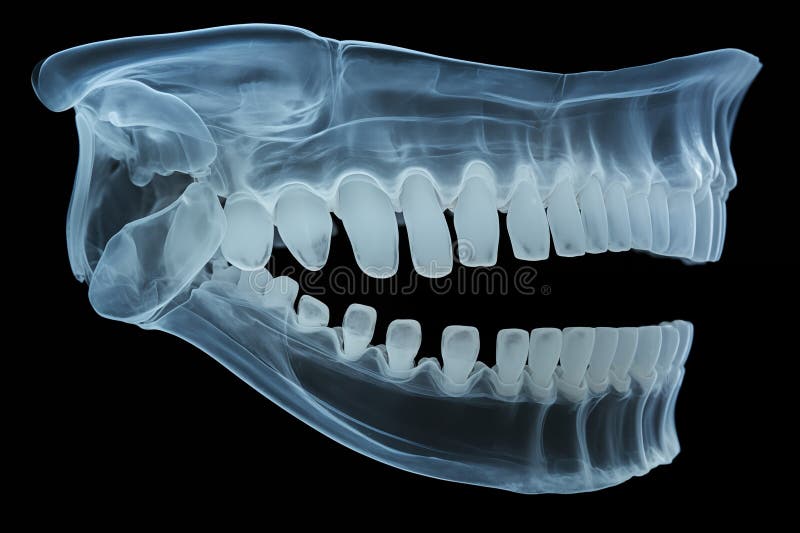 At Dentist Office with Panoramic X-ray 3D Scan Model of Patient Jaw ...