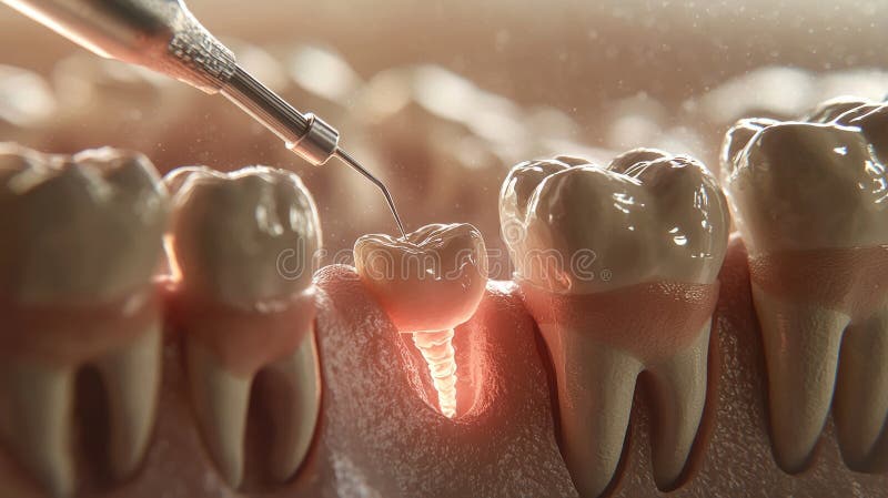 Dentist Performs Root Canal Treatment Using Specialized Tools Decayed ...