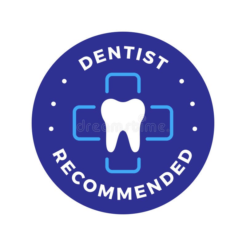 Dentist Recommended Approved Vector Icon Logo Badge Stock Vector ...