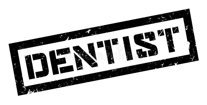 DENTIST Stamp on White Isolated Stock Illustration - Illustration of ...